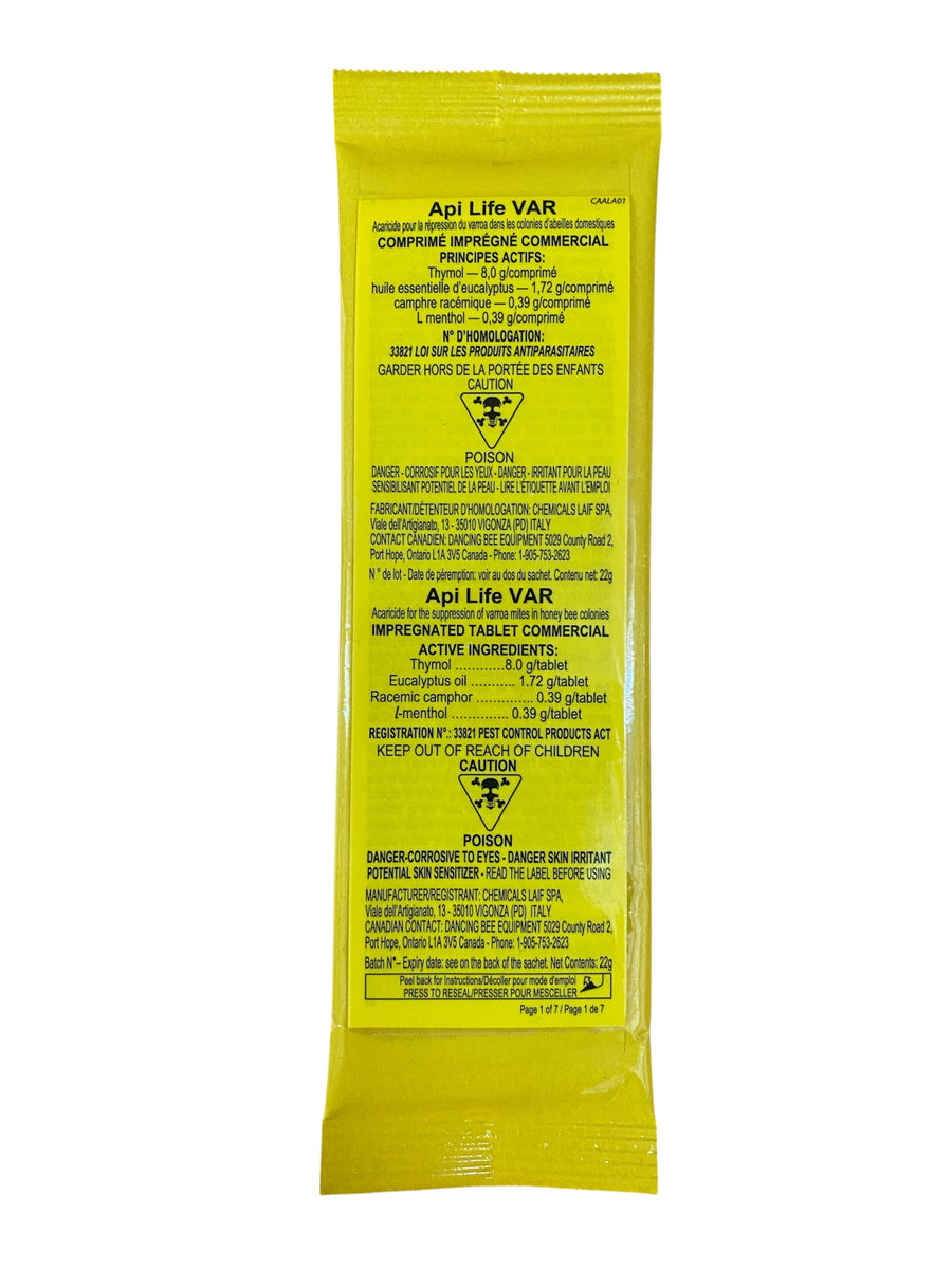 Treatment - ApiLife Var – BC Bee Supply