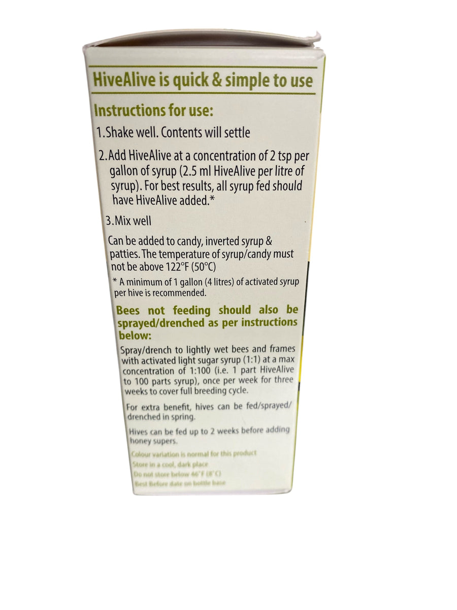 Feed Enhancer - Hive Alive Liquid Supplement – BC Bee Supply