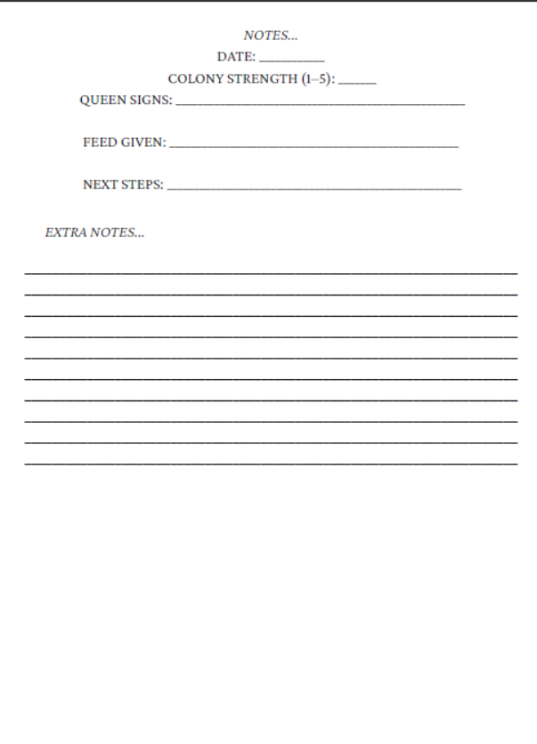 Hive Inspection Checklist – Seasonal Beekeeping Guide (PDF Download ...